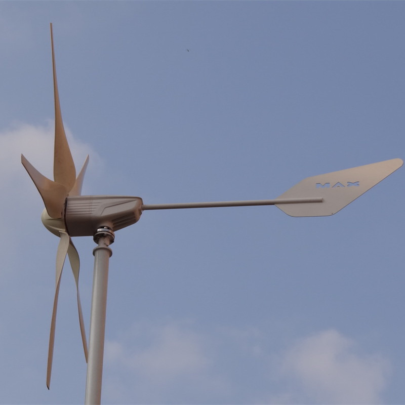Wind System 800W 48V Wind Turbine Generator With 5 Blades , Low Start ...